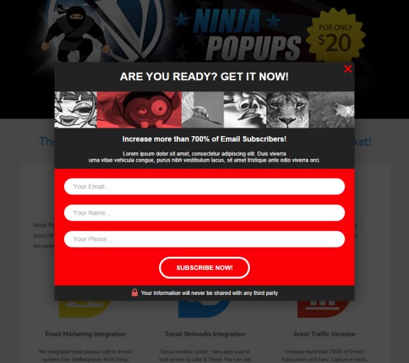 Ninja Popups Demo Popup For Wordpress Popups For Wordpress Ninja
